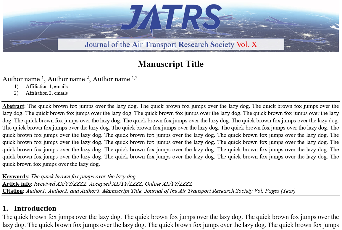 Journal of the Air Transport Research Society